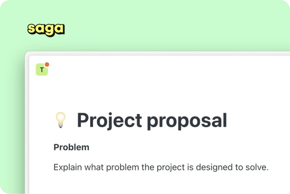 Project proposal | Saga Templates
